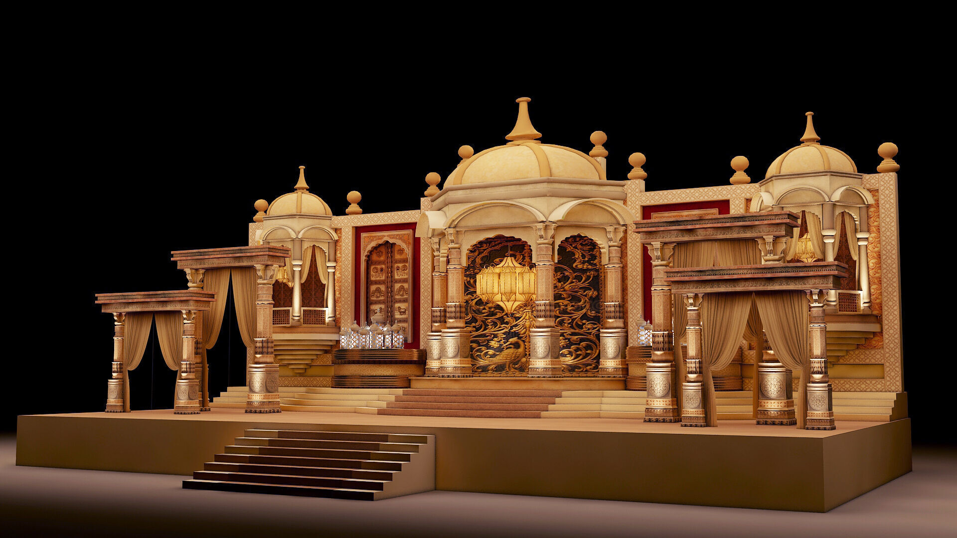 Indian Stage 3D model | CGTrader