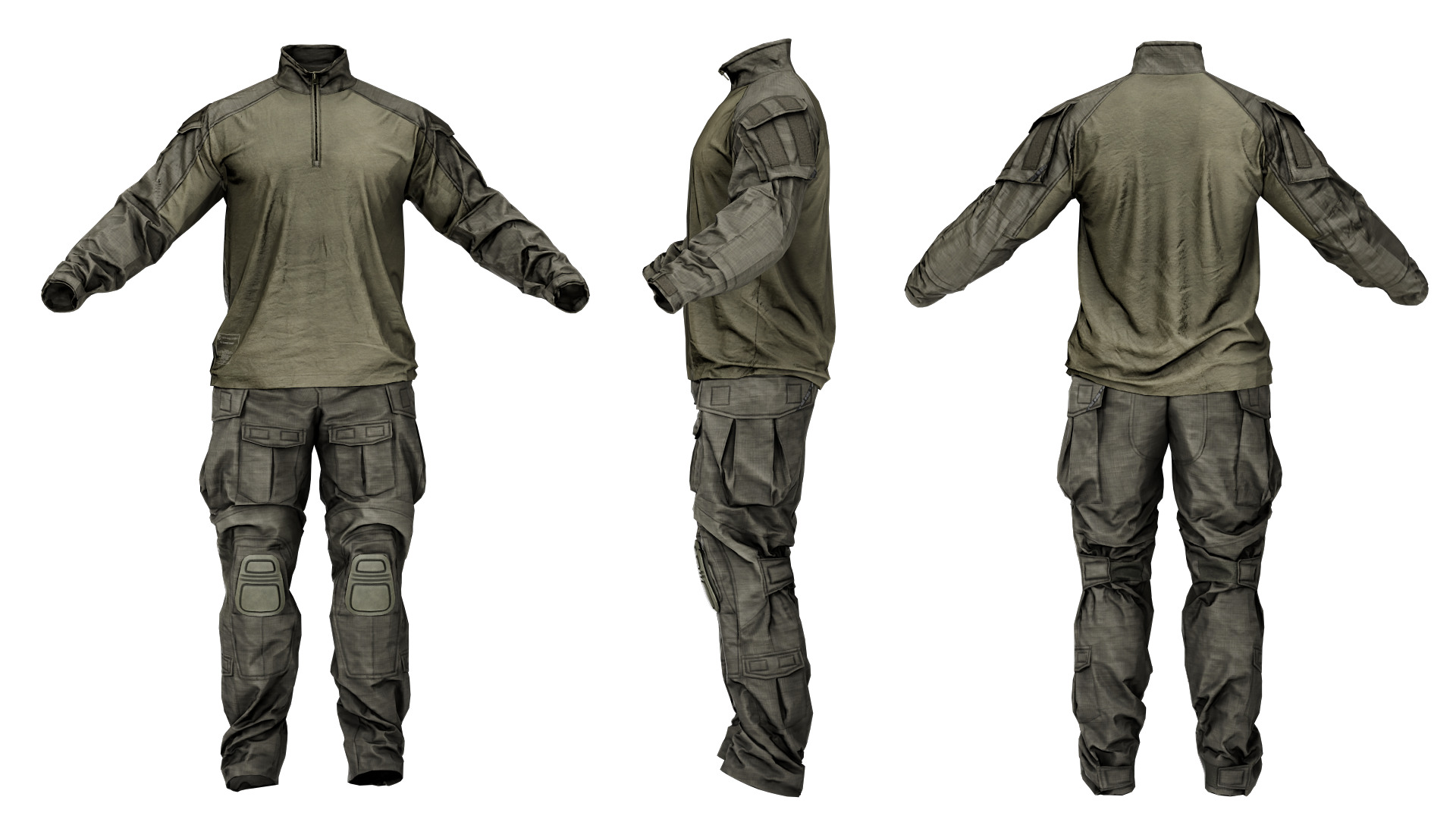 3D model CRYE PRECISION COMBAT UNIFORM G3 VR / AR / low-poly | CGTrader