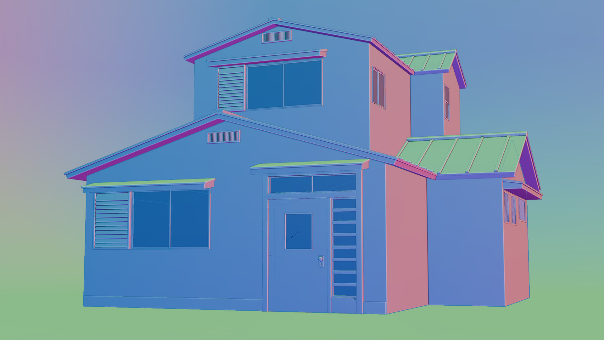 Doraemon House Exterior free VR / AR / low-poly 3D model | CGTrader