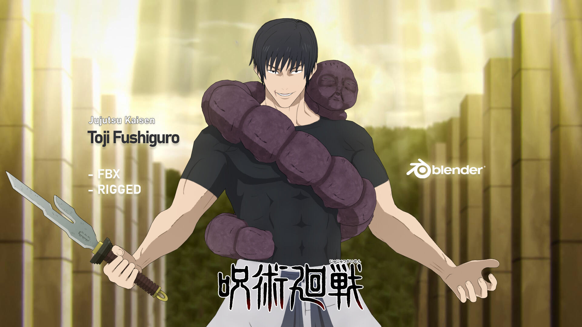 3D model Toji Fushiguro - Jujutsu Kaisen VR / AR / low-poly | CGTrader