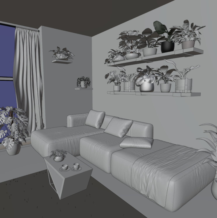 Living Room Interior Scene free 3D model | CGTrader