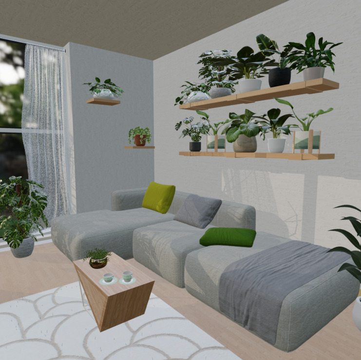 Living Room Interior Scene free 3D model | CGTrader