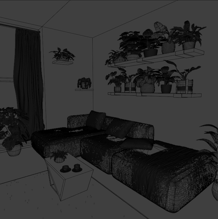 Living Room Interior Scene free 3D model | CGTrader
