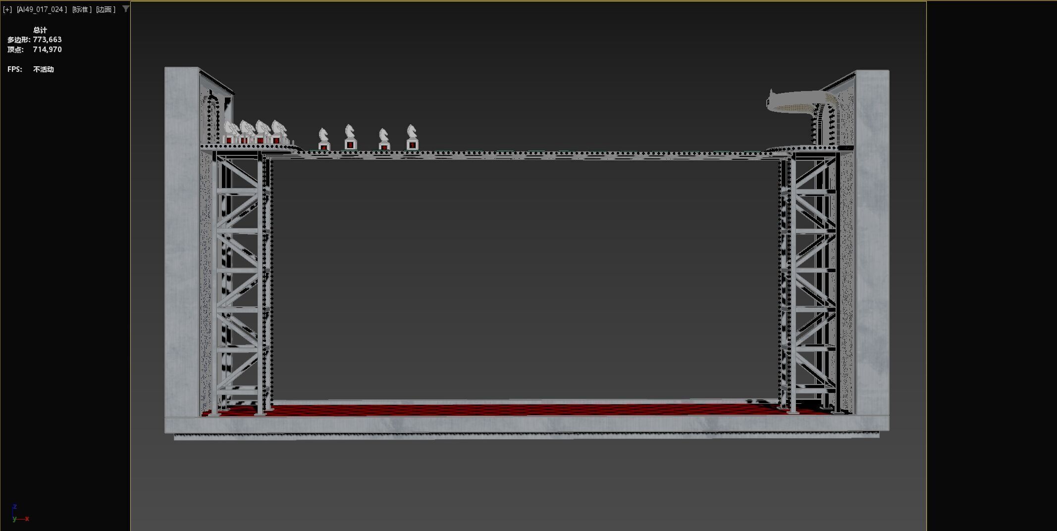 Squid Game the glass bridge in vip room 3D model | CGTrader