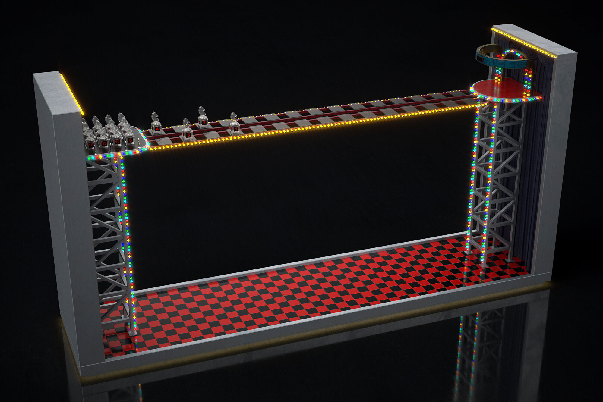 Squid Game the glass bridge in vip room 3D model | CGTrader