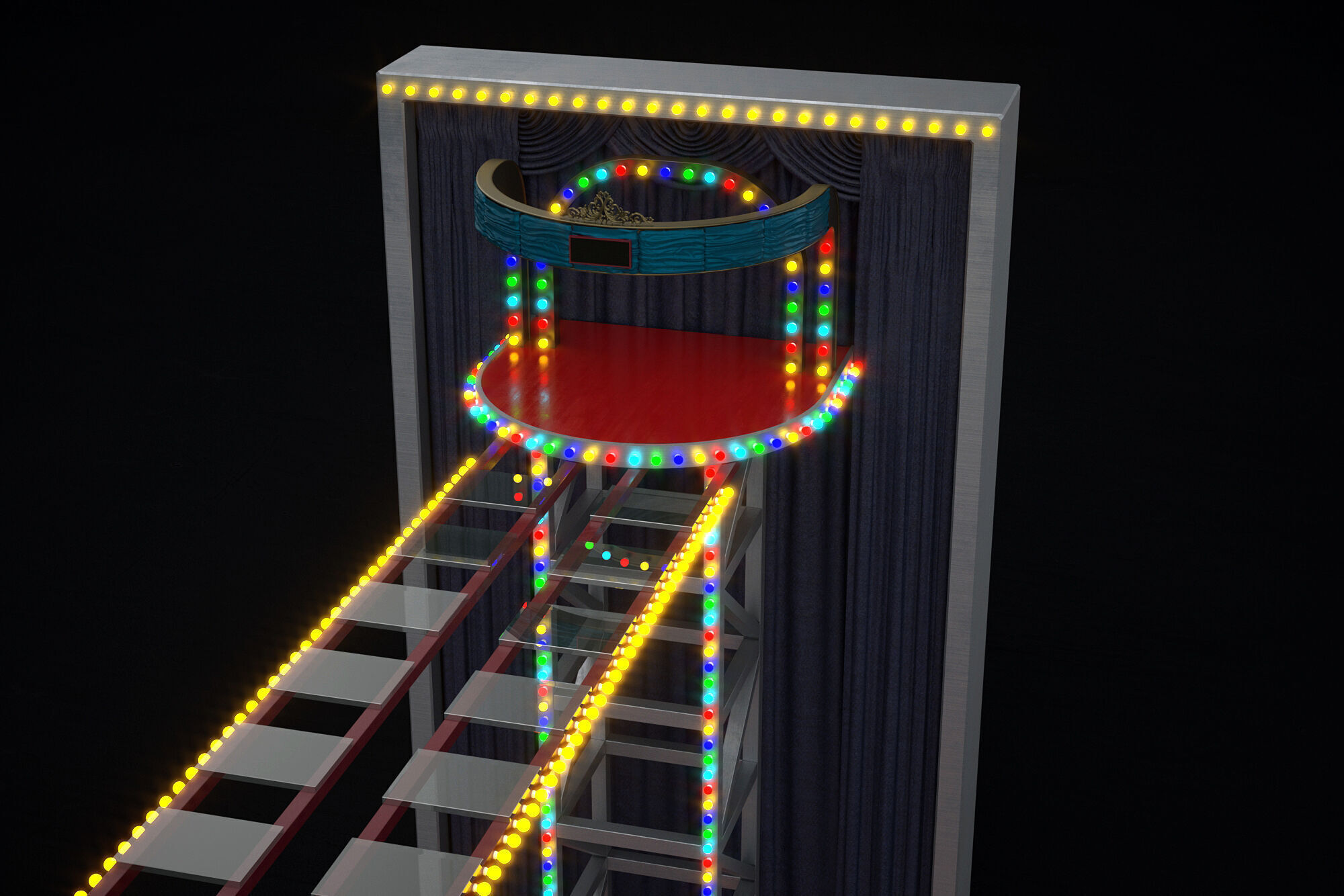 Squid Game the glass bridge in vip room 3D model | CGTrader