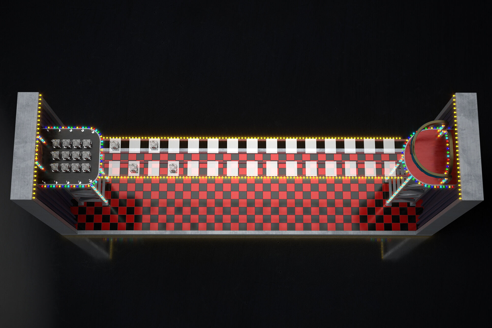 Squid Game the glass bridge in vip room 3D model | CGTrader