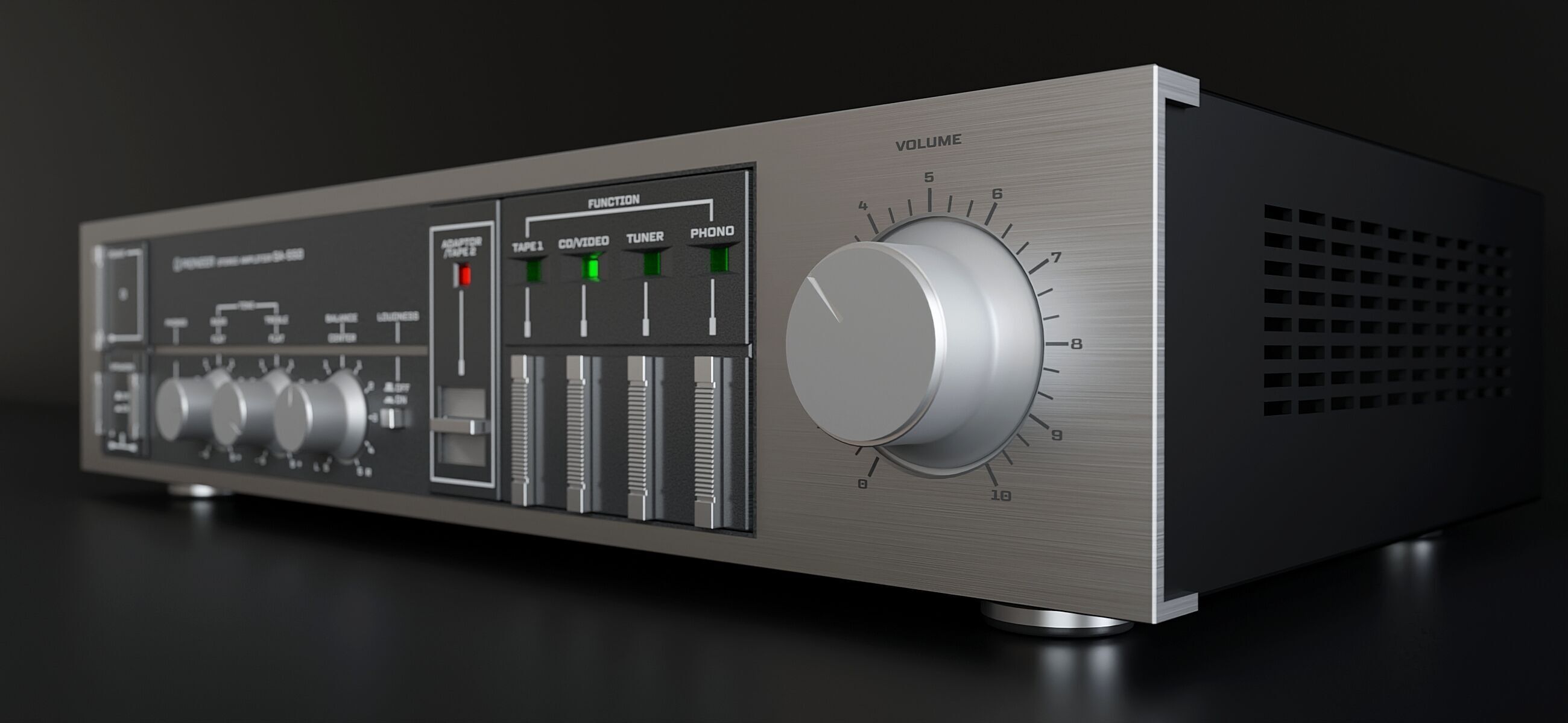 Japanese Vintage Integrated Amplifier 77 3D model | CGTrader