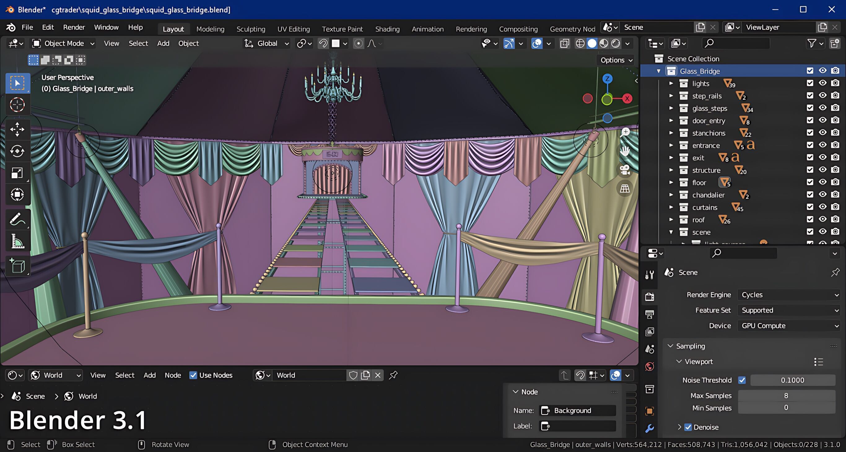 Squid Game Glass Bridge Map 3D model | CGTrader