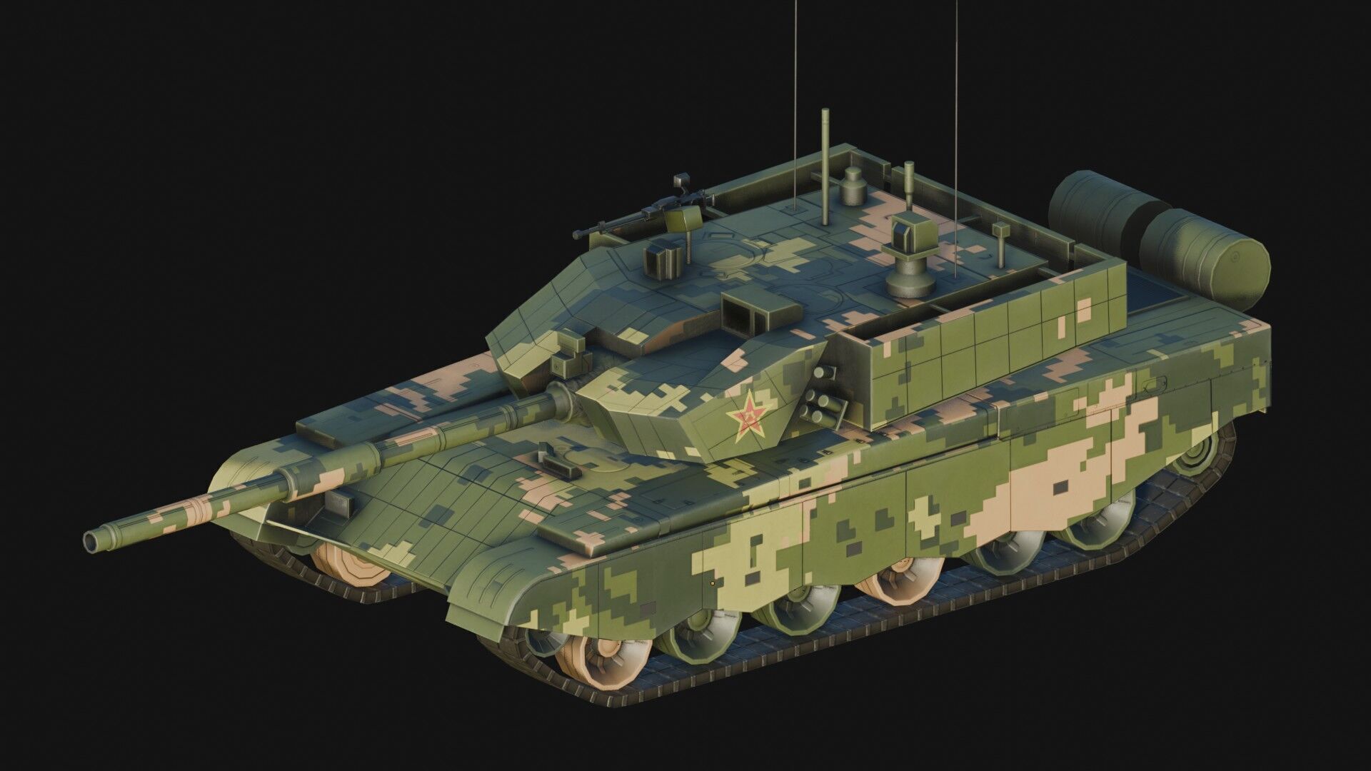 3D model Type 99A Chinese Main Battle Tank VR / AR / low-poly | CGTrader