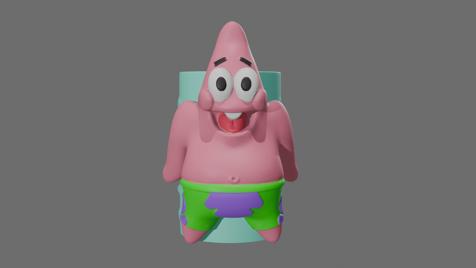 Patrick star Pen holder 3D model 3D printable | CGTrader