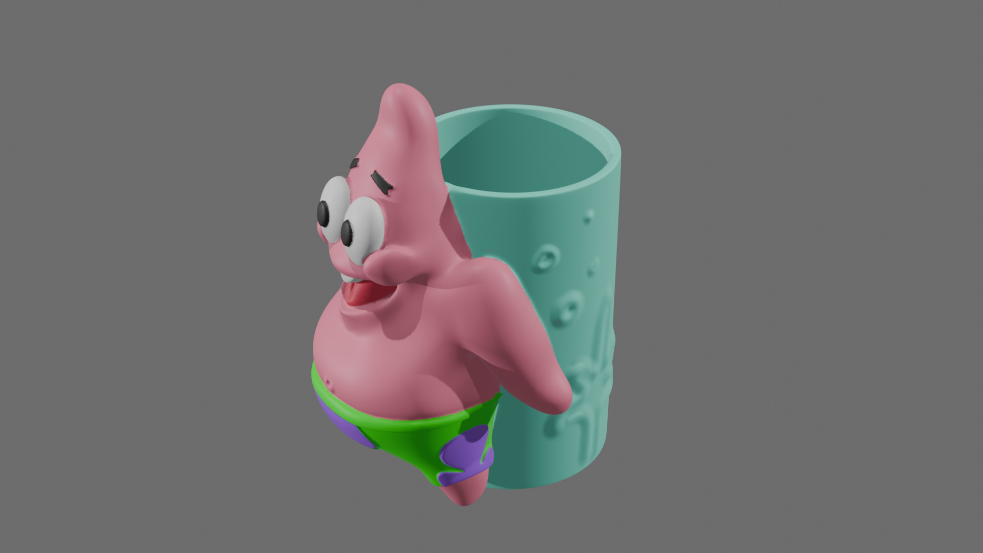 Patrick star Pen holder 3D model 3D printable | CGTrader