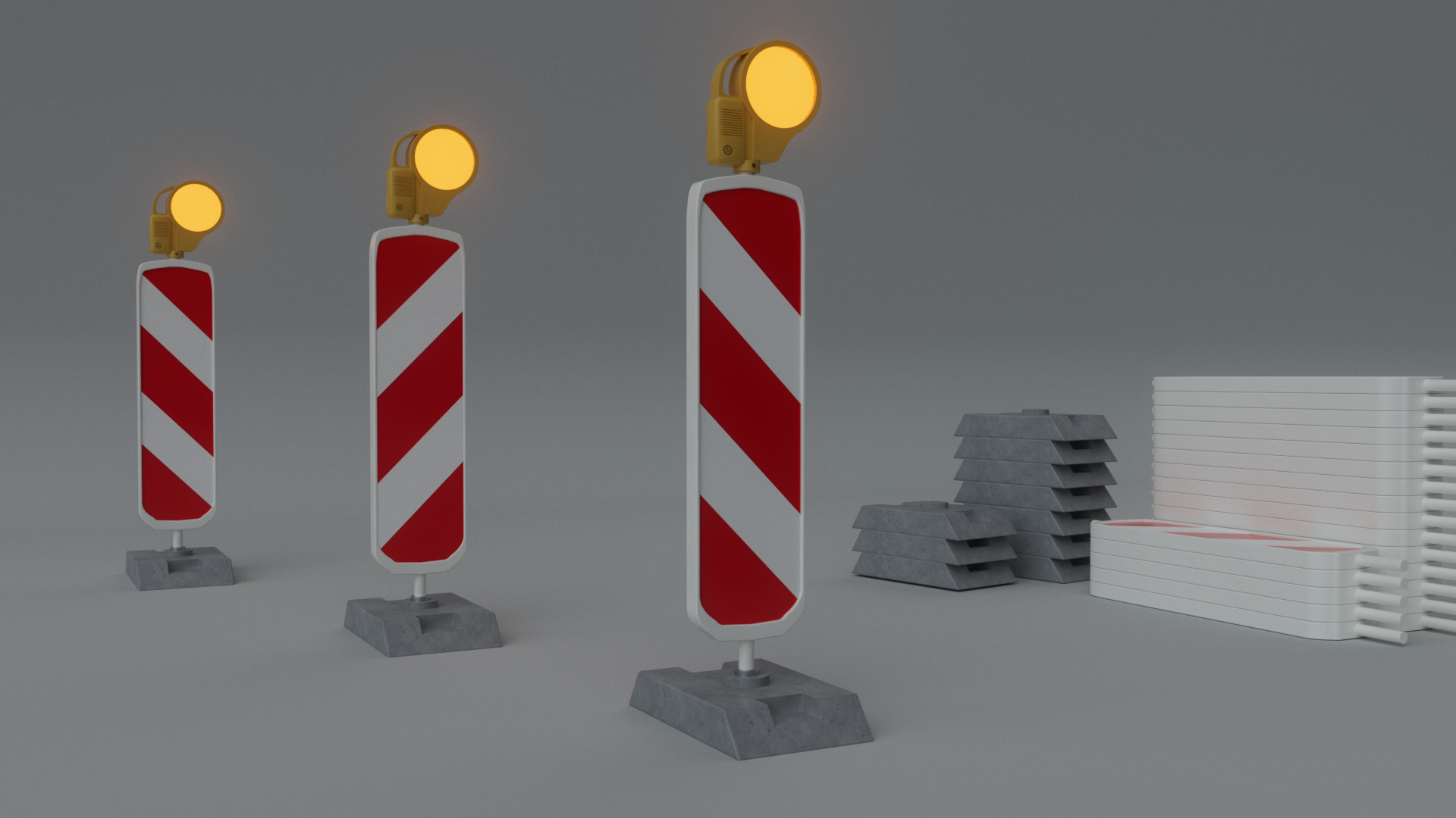 Traffic Control Traffic Delineator 3D Model High-Quality 3D model ...