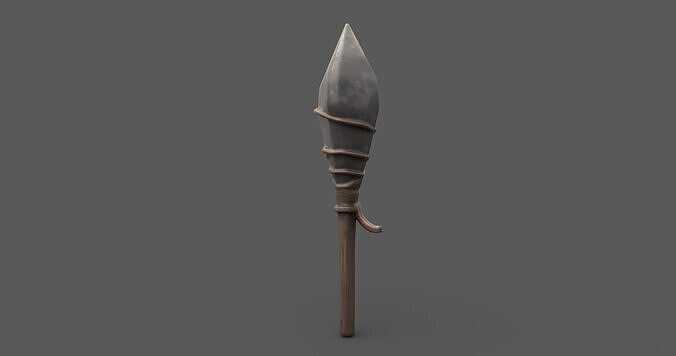 Primitive Stone Spear - Game-Ready Asset free VR / AR / low-poly 3D ...