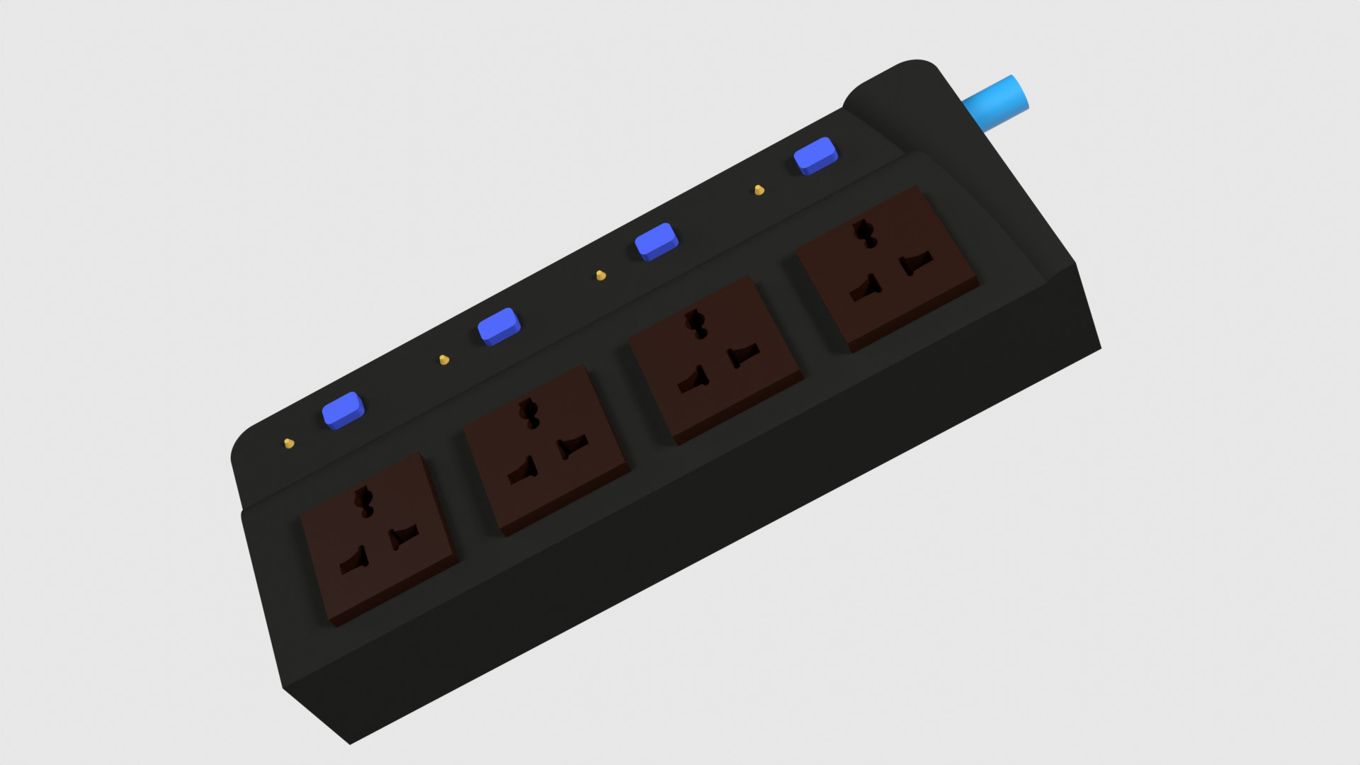 Multi Plugs Electric socket 3D model | CGTrader