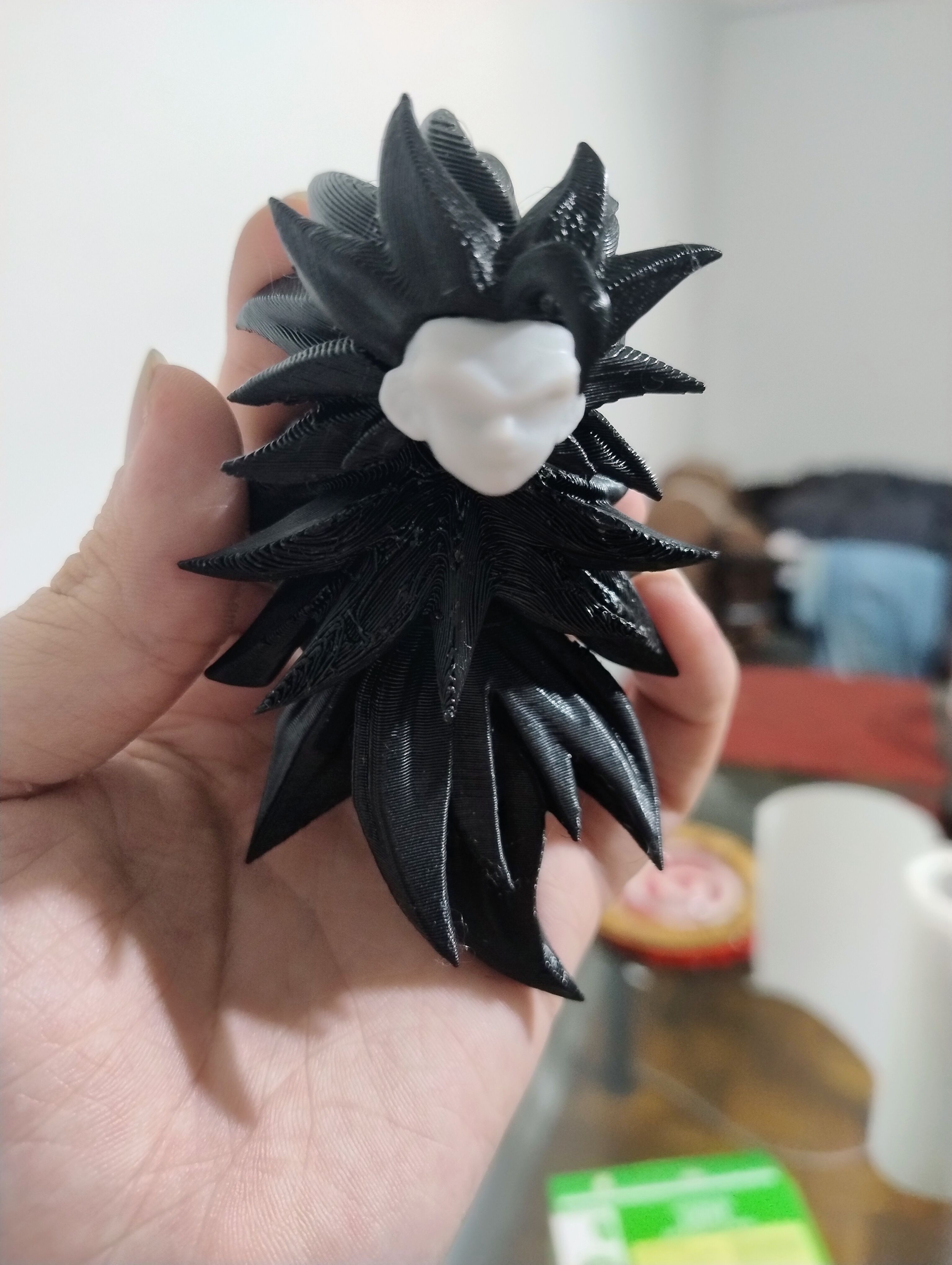 Sh figuarts Goku SSJ3 Head with hair articulated 3D model 3D printable ...