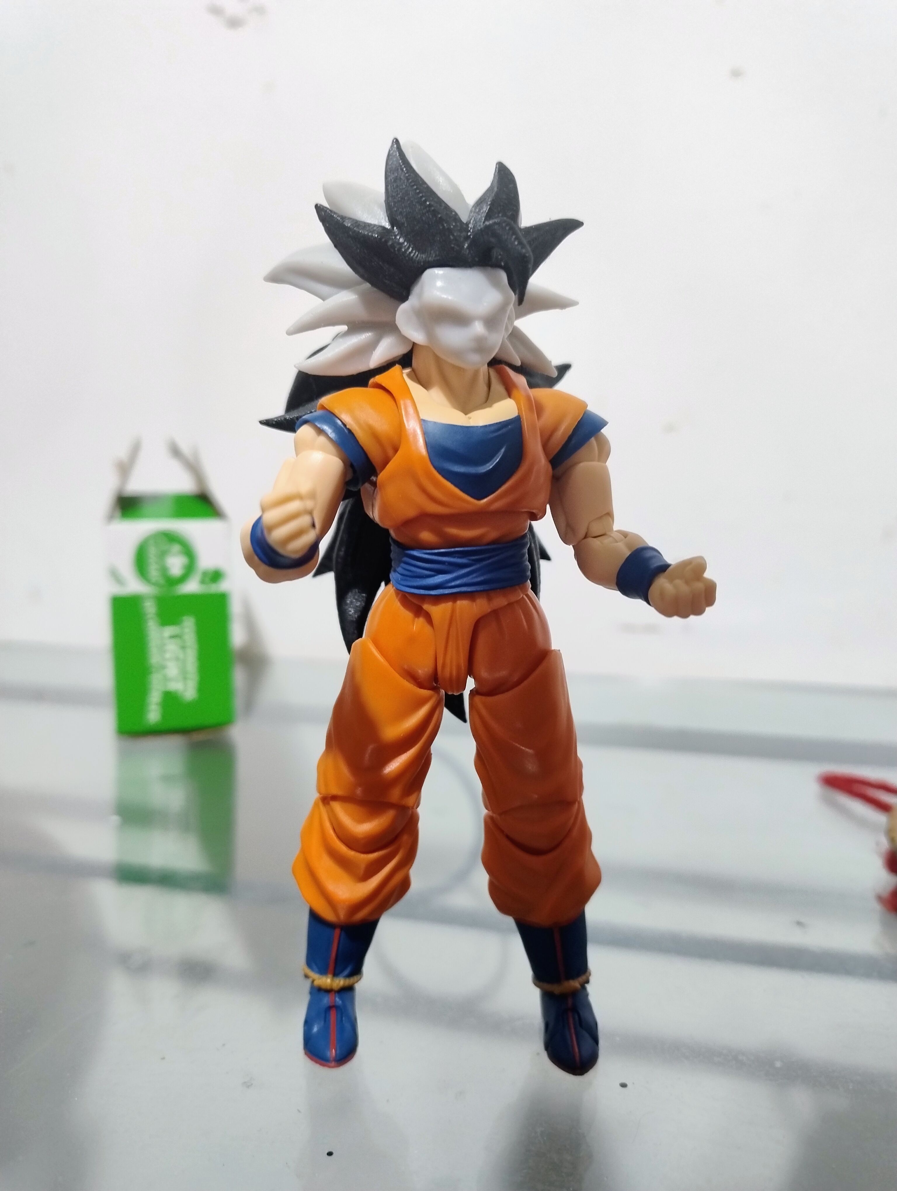 Sh figuarts Goku SSJ3 Head with hair articulated 3D model 3D printable ...