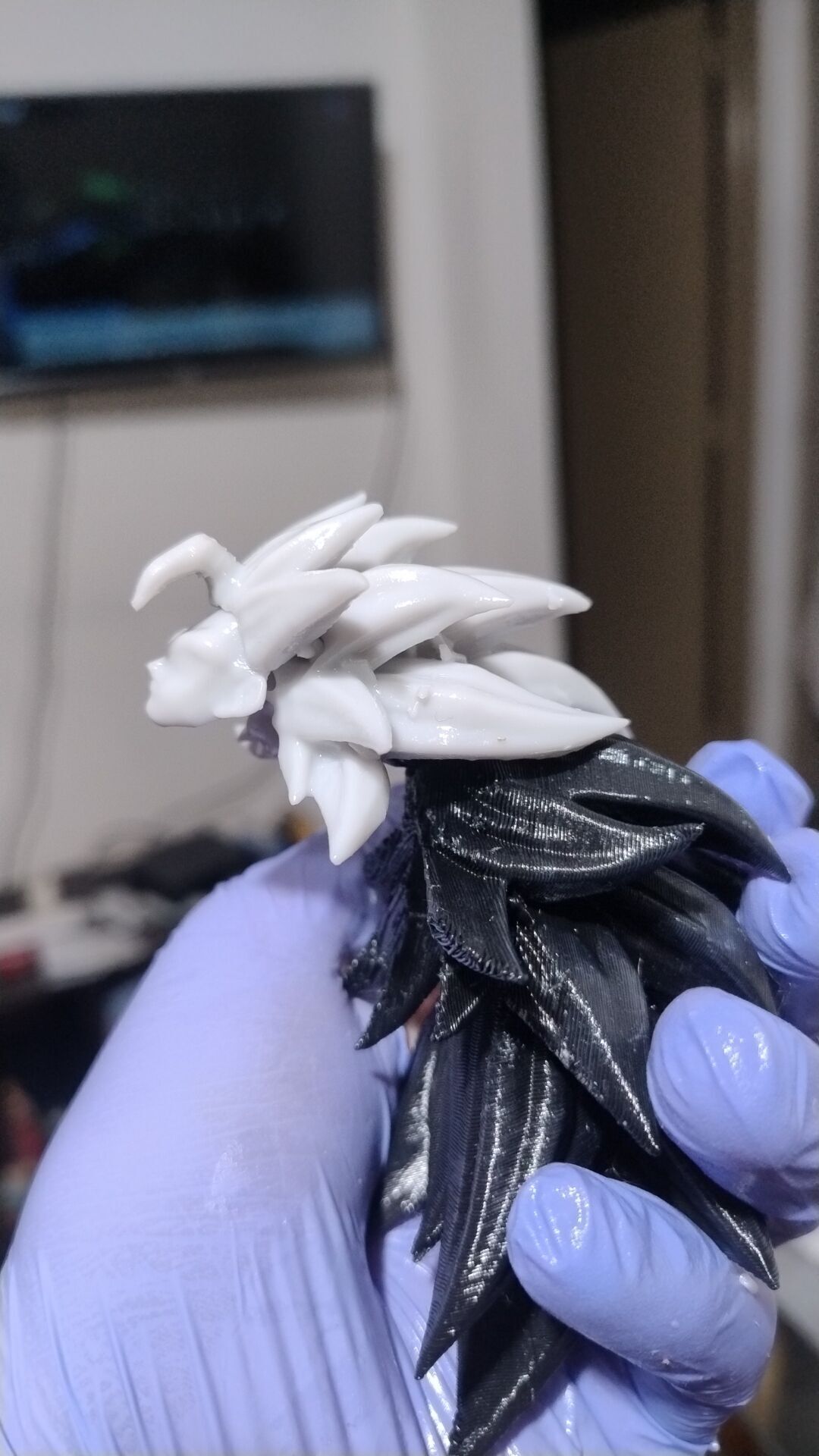 Sh figuarts Goku SSJ3 Head with hair articulated 3D model 3D printable ...