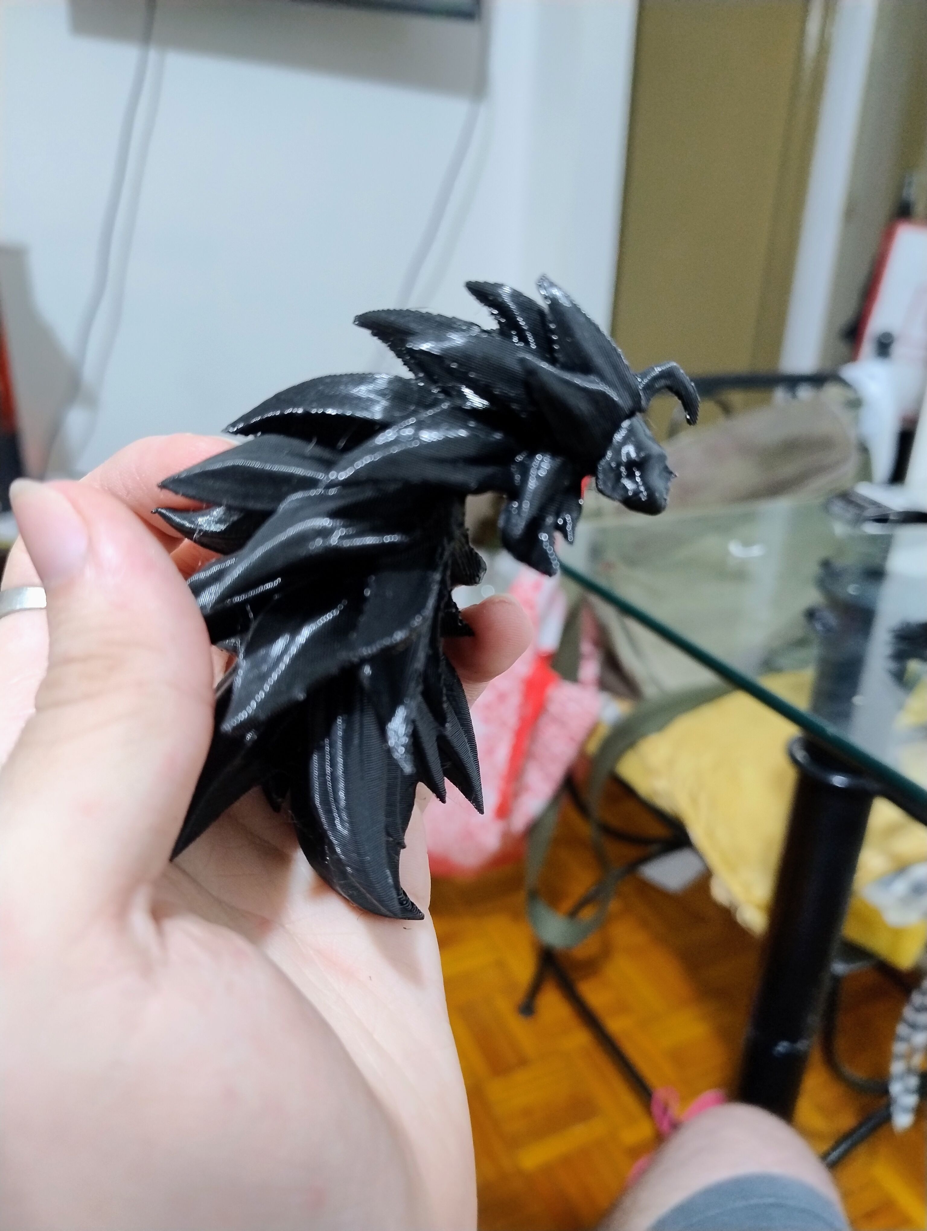 Sh figuarts Goku SSJ3 Head with hair articulated 3D model 3D printable ...