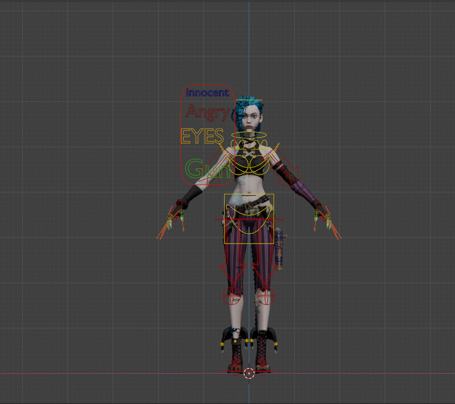 Jinx Arcane Rig free 3D model rigged | CGTrader