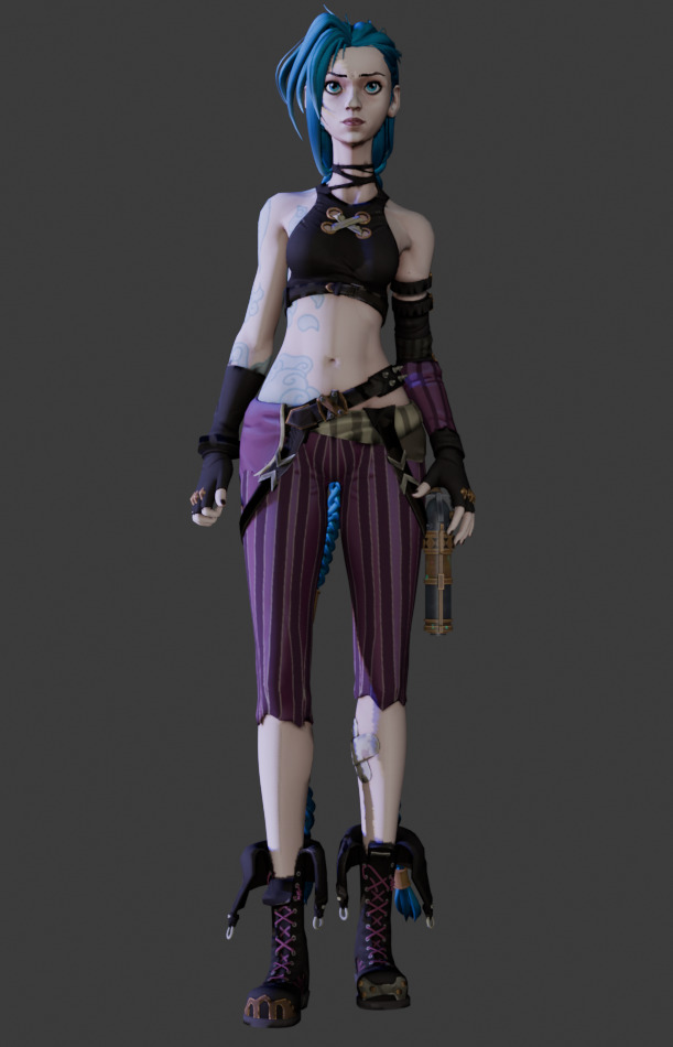 Jinx Arcane Rig free 3D model rigged | CGTrader