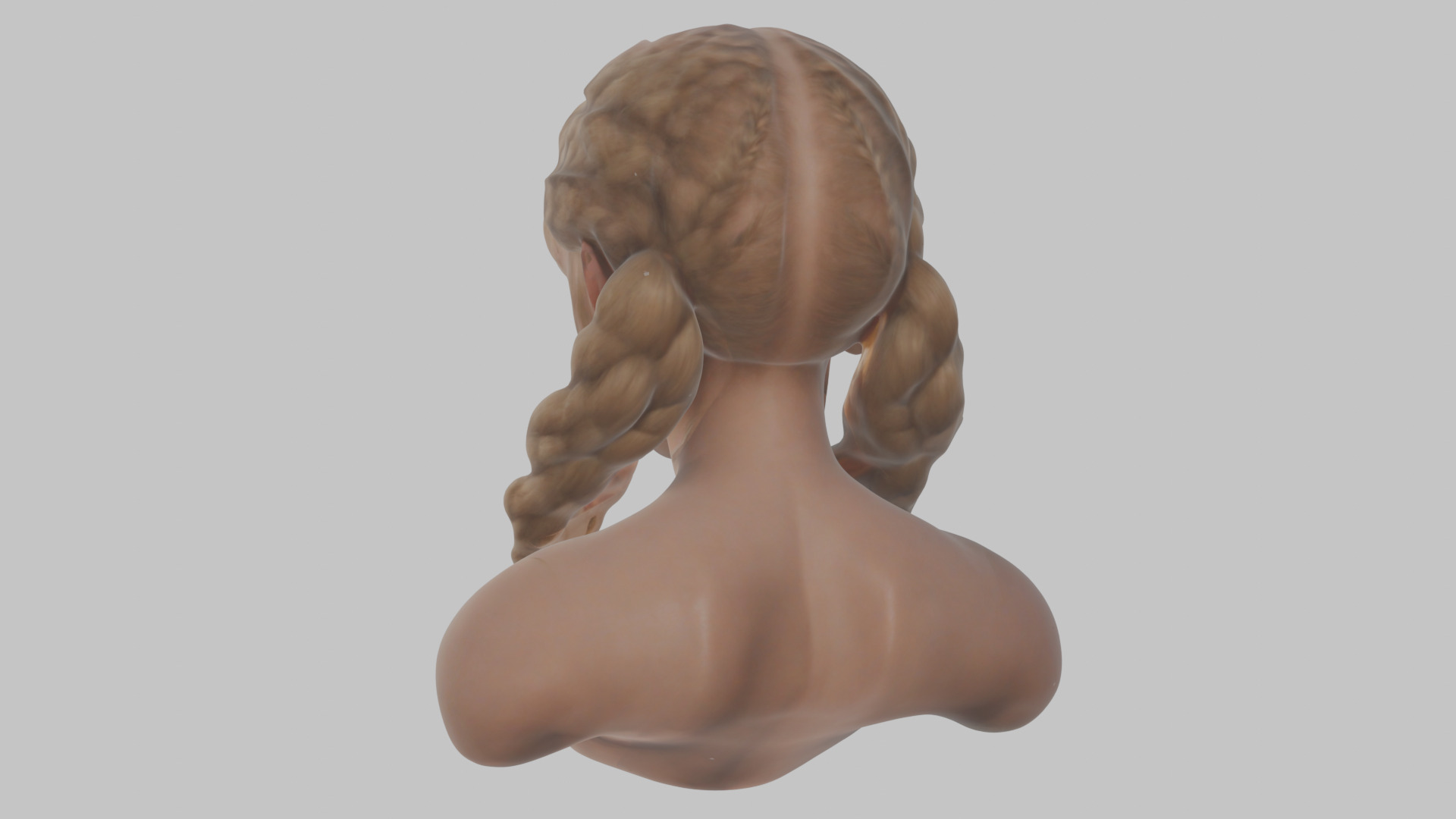 3D model Medieval Fantasy Cute Teen Blonde Girl Head Bust VR / AR / low-poly | CGTrader