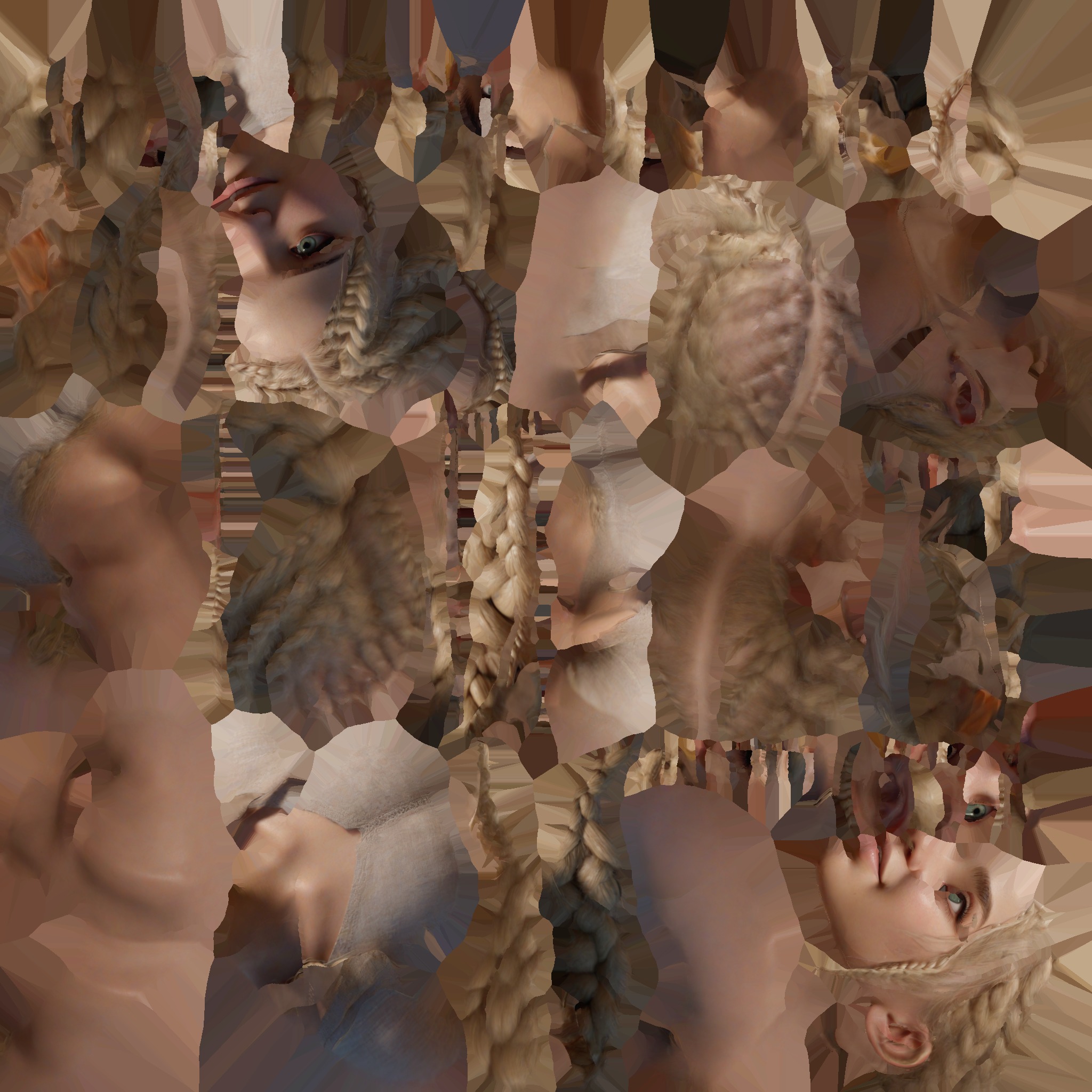 3D model Medieval Fantasy Cute Teen Blonde Girl Head Bust VR / AR / low-poly | CGTrader