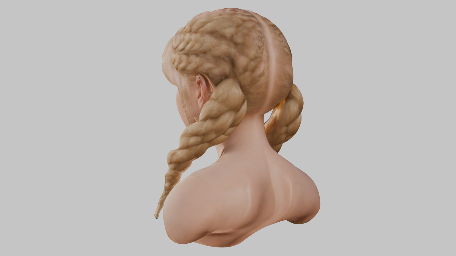 3D model Medieval Fantasy Cute Teen Blonde Girl Head Bust VR / AR / low-poly | CGTrader