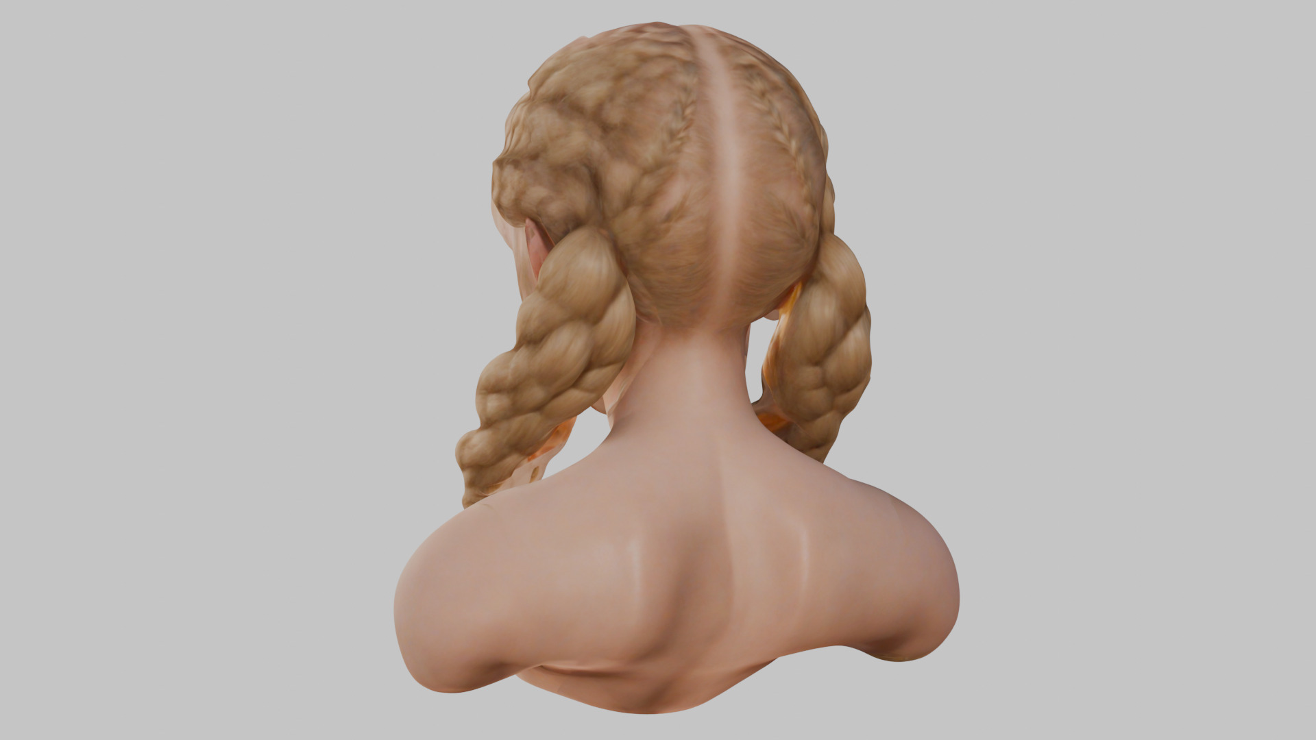 3D model Medieval Fantasy Cute Teen Blonde Girl Head Bust VR / AR / low-poly | CGTrader