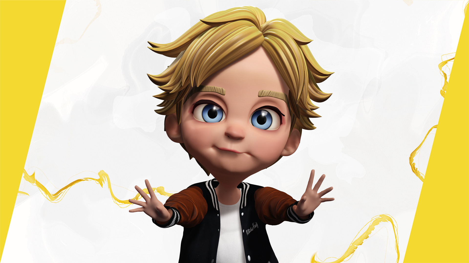 3D model Blue eyes Stylized Toon 3D Boy Cartoon Character Rigged VR ...