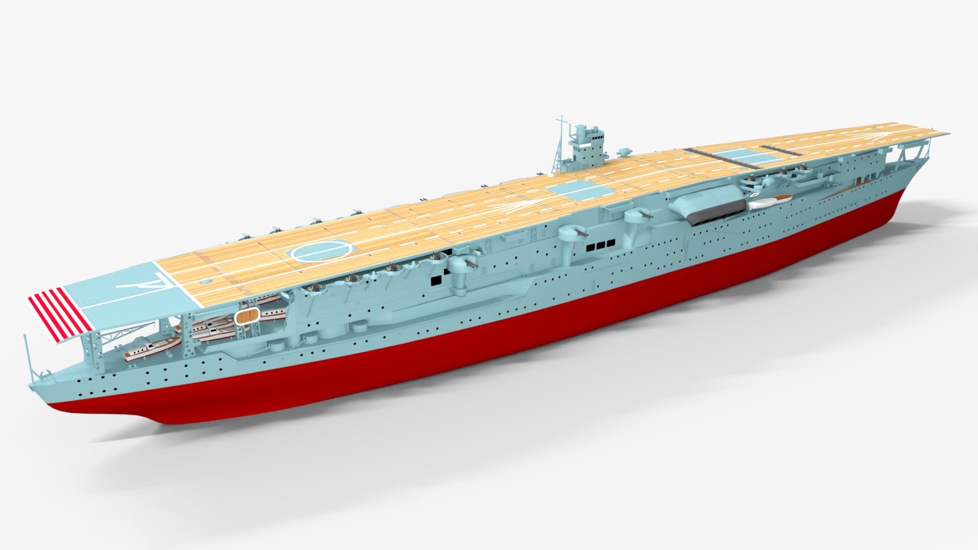 3D model Akagi Japanese aircraft carrier VR / AR / low-poly | CGTrader