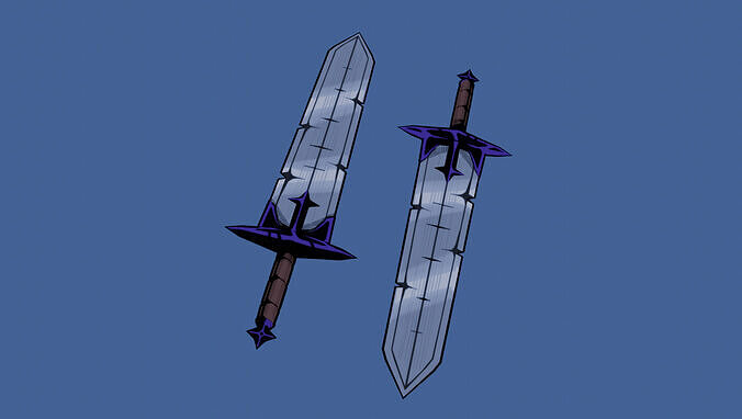 3D model Sword with 2D Style VR / AR / low-poly | CGTrader