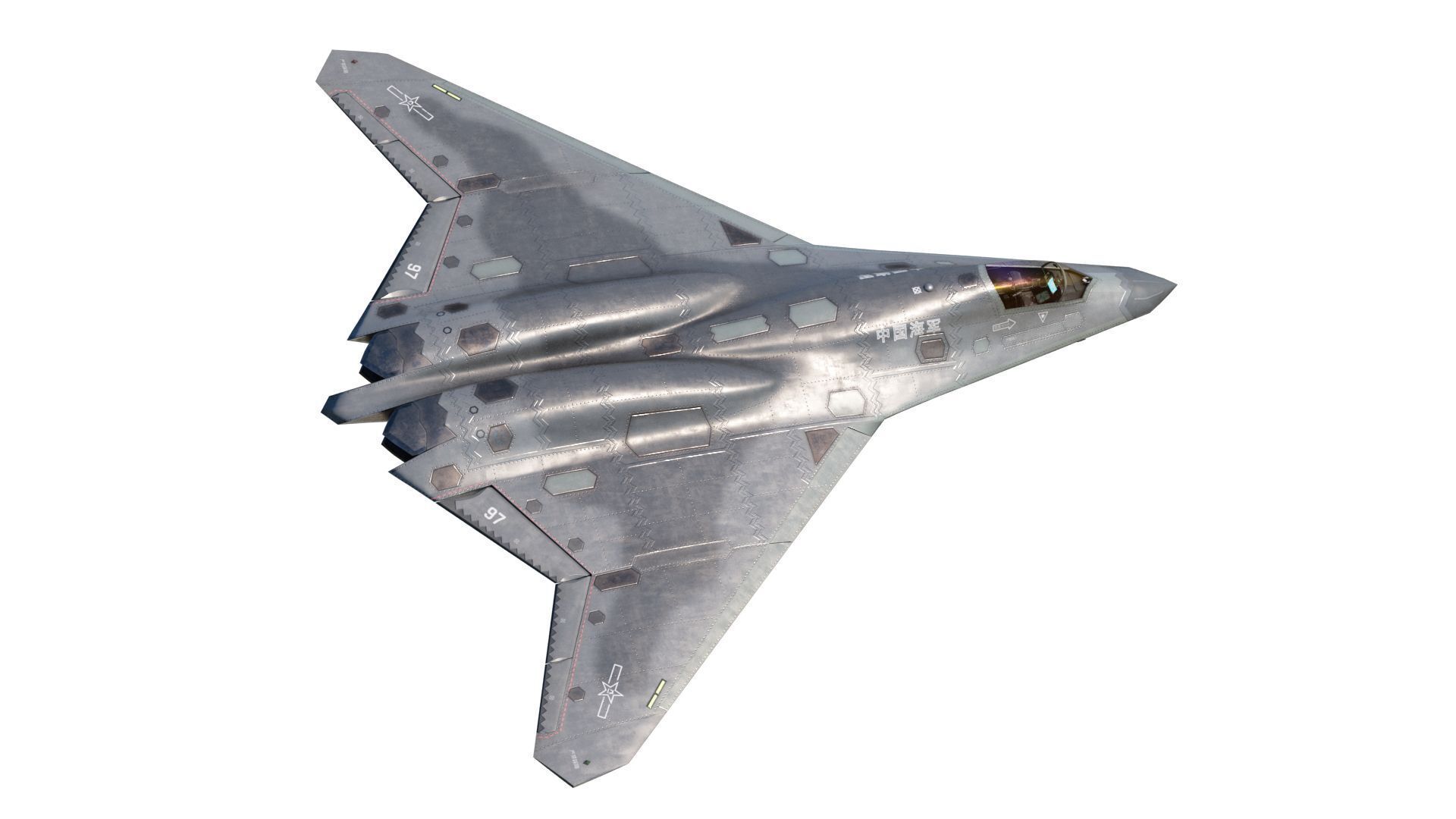 3D model AVIC SAC J-50 J50 carrier-based fighter aircraft of Chinese ...