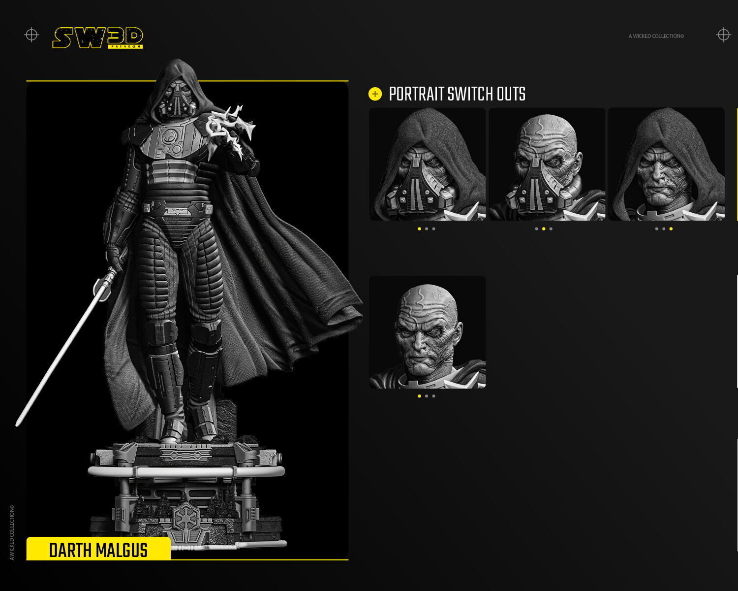 STAR WARS Darth Malgus Sculpture 3D 3D model 3D printable | CGTrader