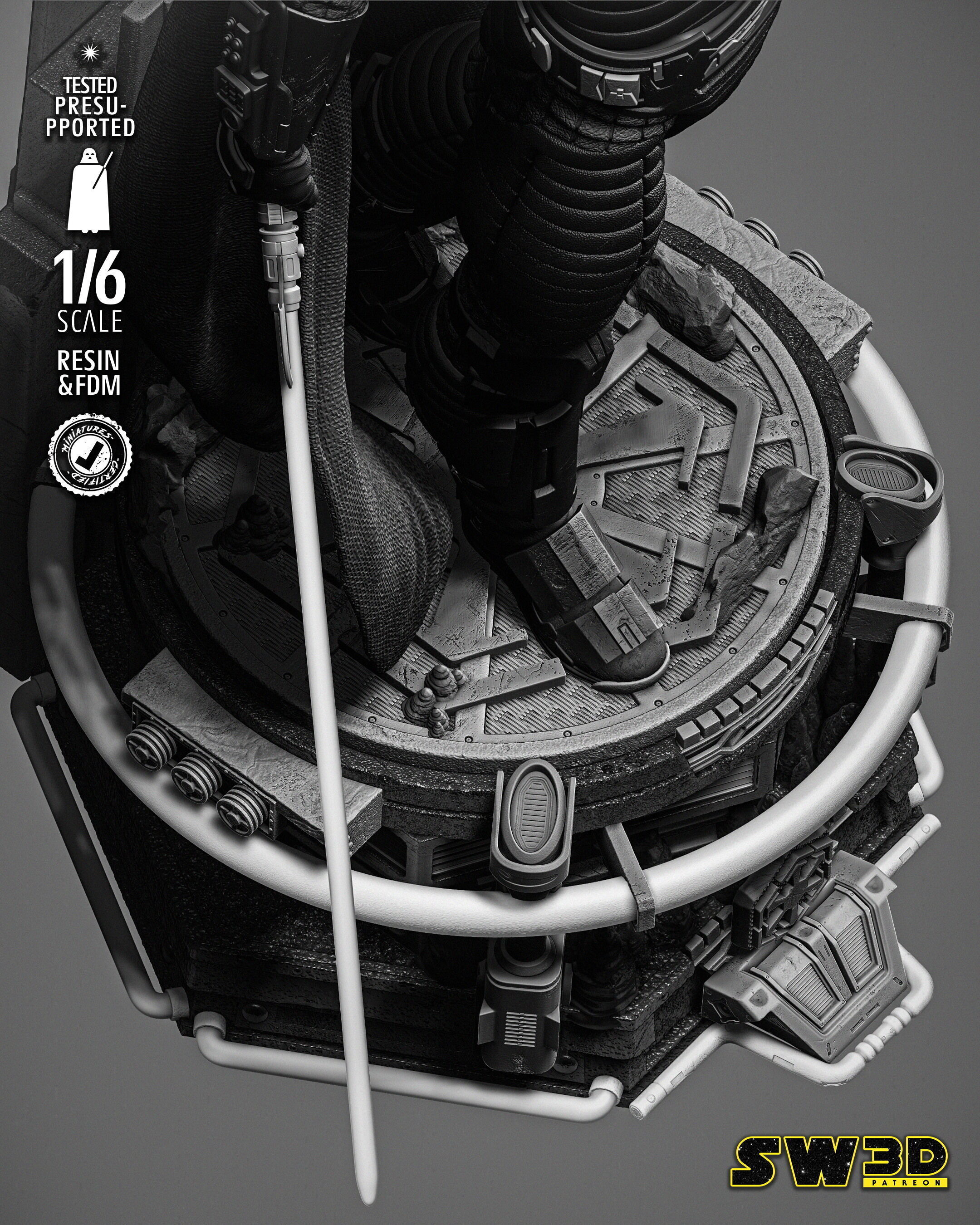 STAR WARS Darth Malgus Sculpture 3D 3D model 3D printable | CGTrader