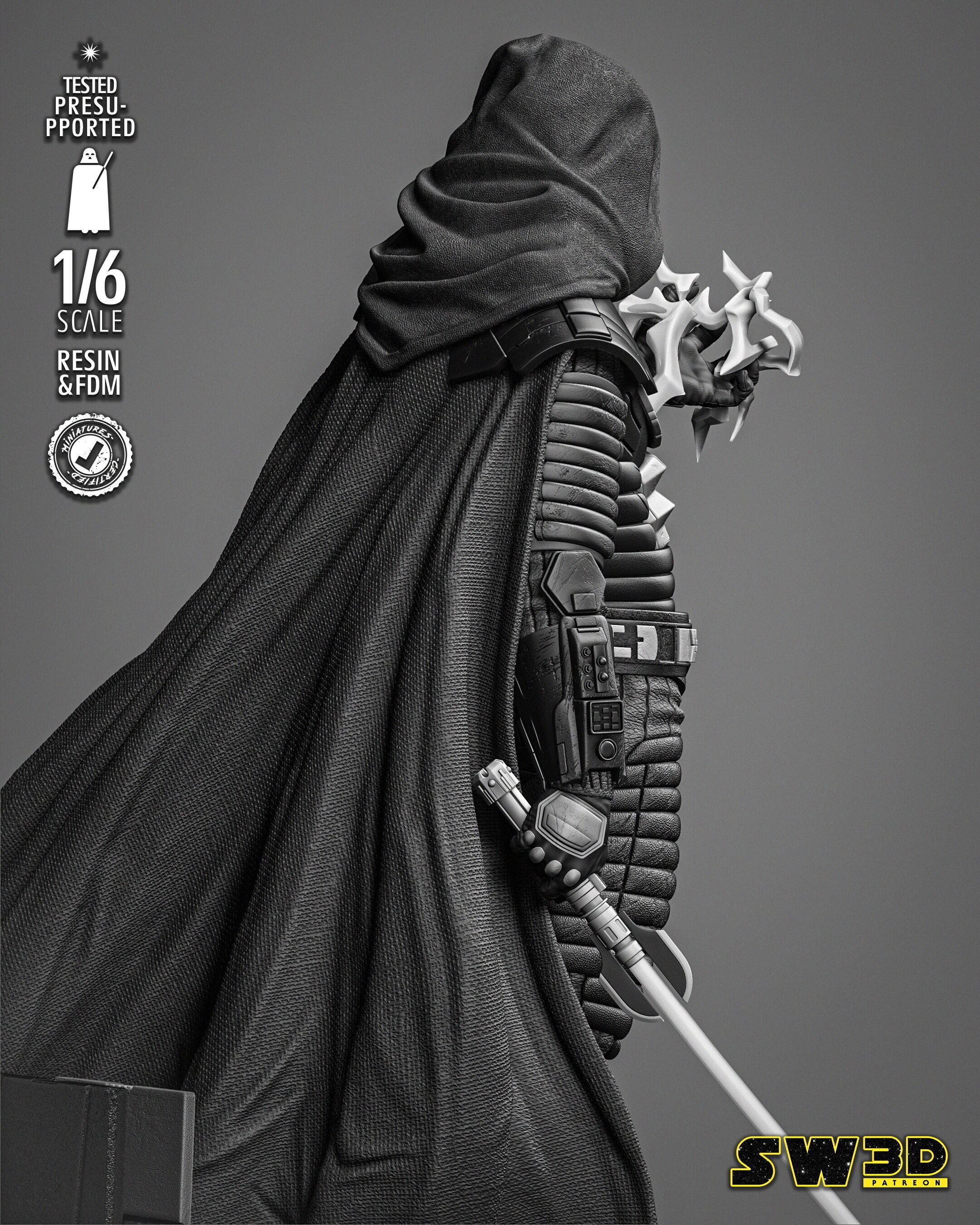 STAR WARS Darth Malgus Sculpture 3D 3D model 3D printable | CGTrader