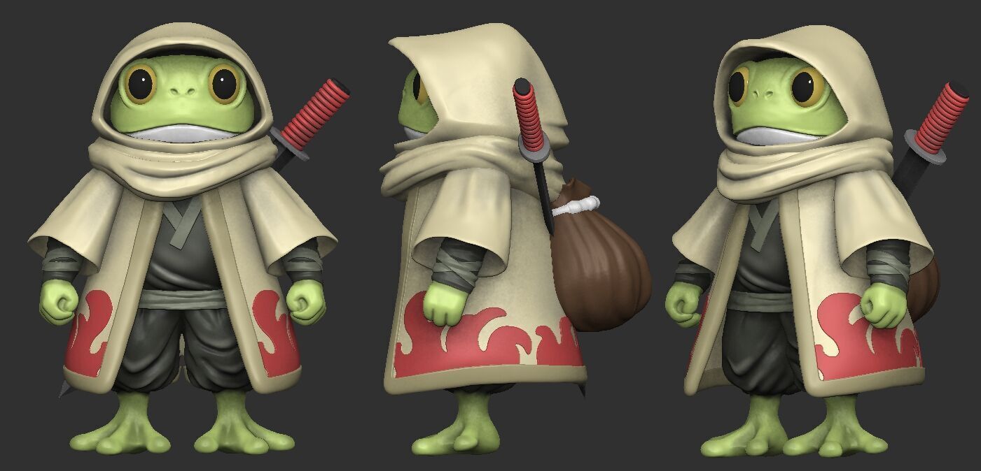 ninja frog free 3D model 3D printable | CGTrader