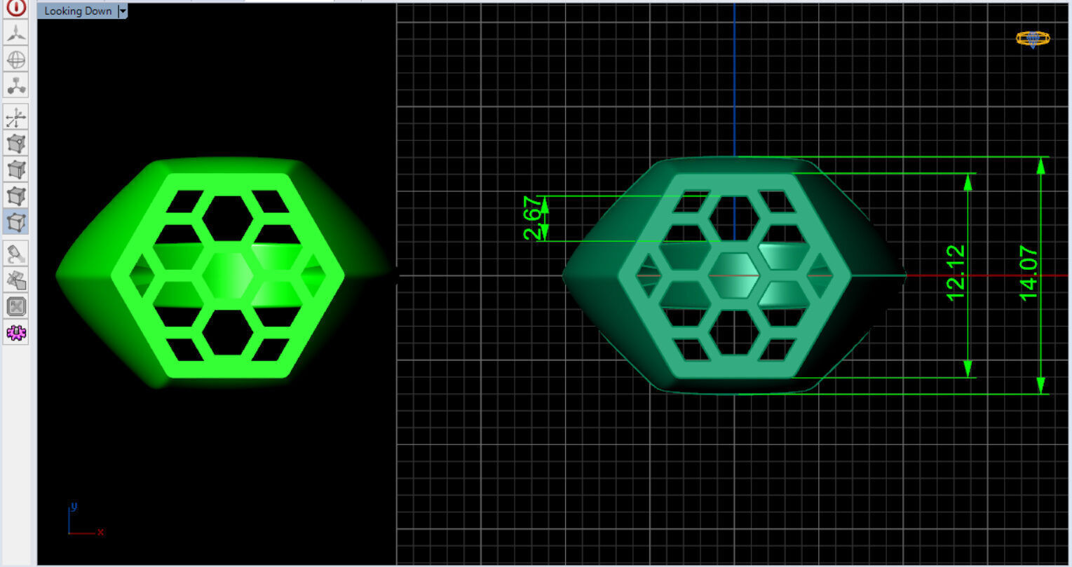 signet ring with honeycomb pattern free 3D model 3D printable | CGTrader