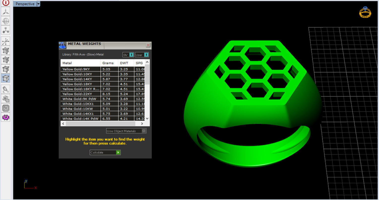 signet ring with honeycomb pattern free 3D model 3D printable | CGTrader