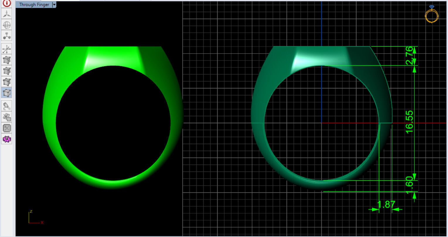 signet ring with honeycomb pattern free 3D model 3D printable | CGTrader
