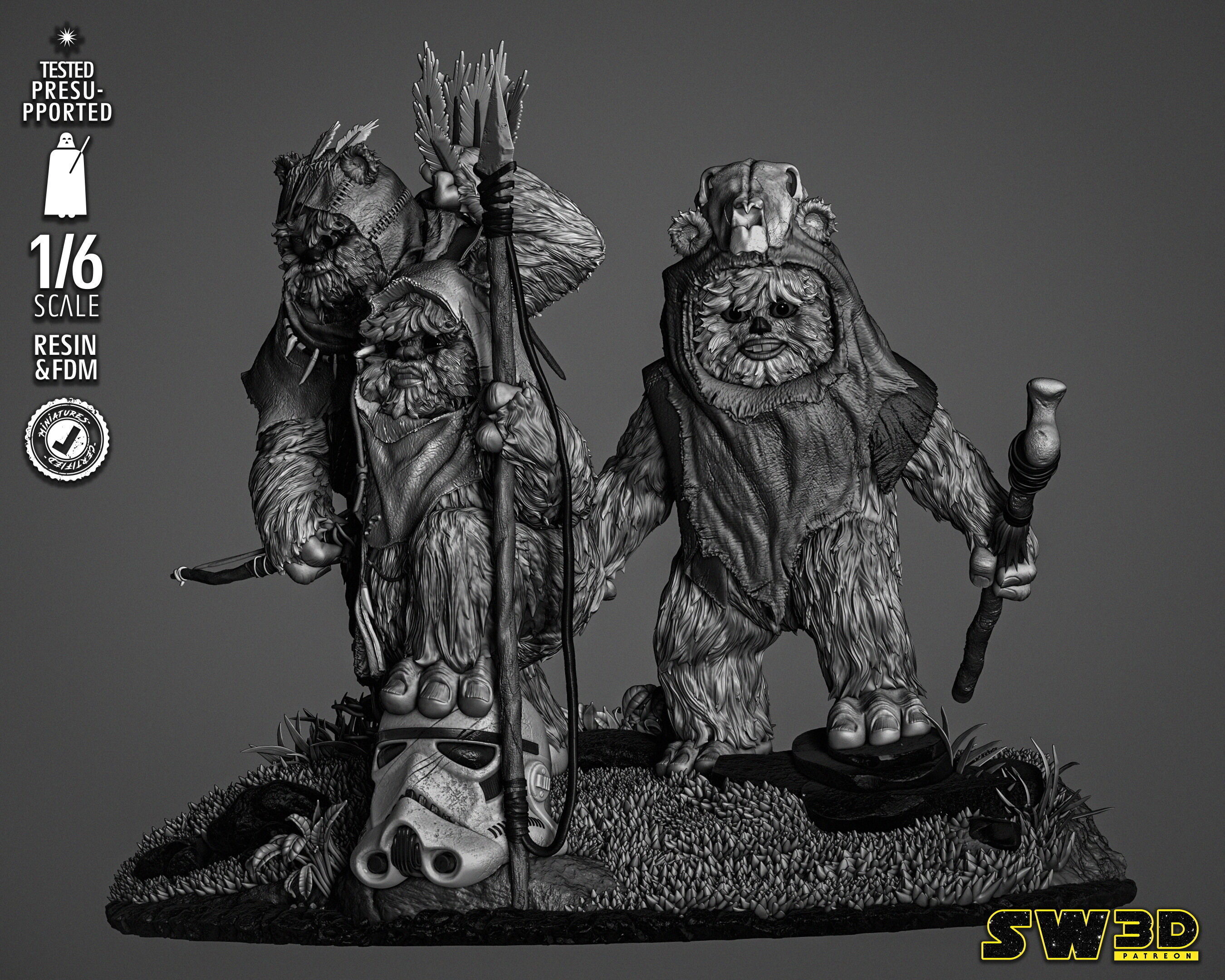STAR WARS Ewoks Diorama 3D model 3D printable | CGTrader