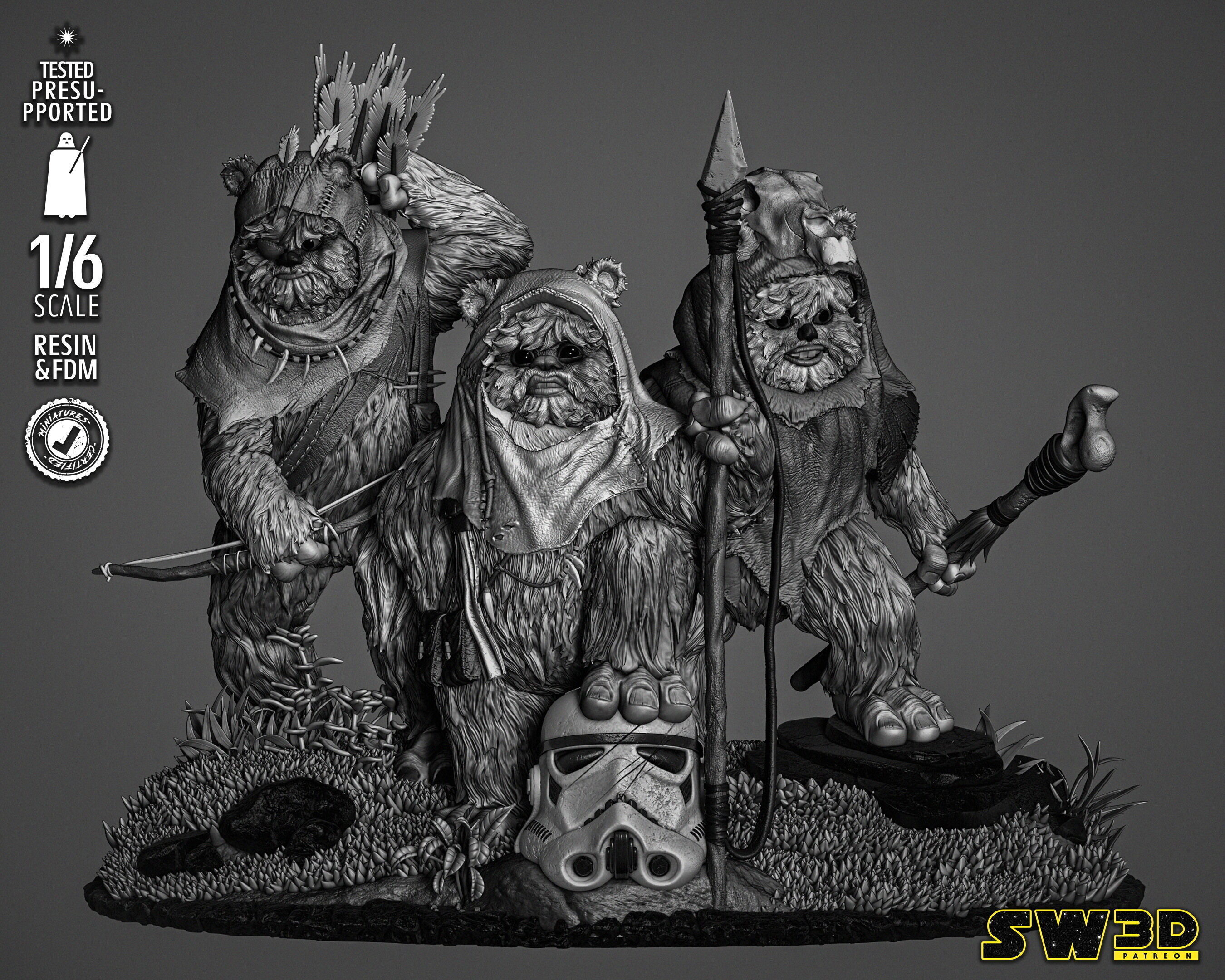 STAR WARS Ewoks Diorama 3D model 3D printable | CGTrader