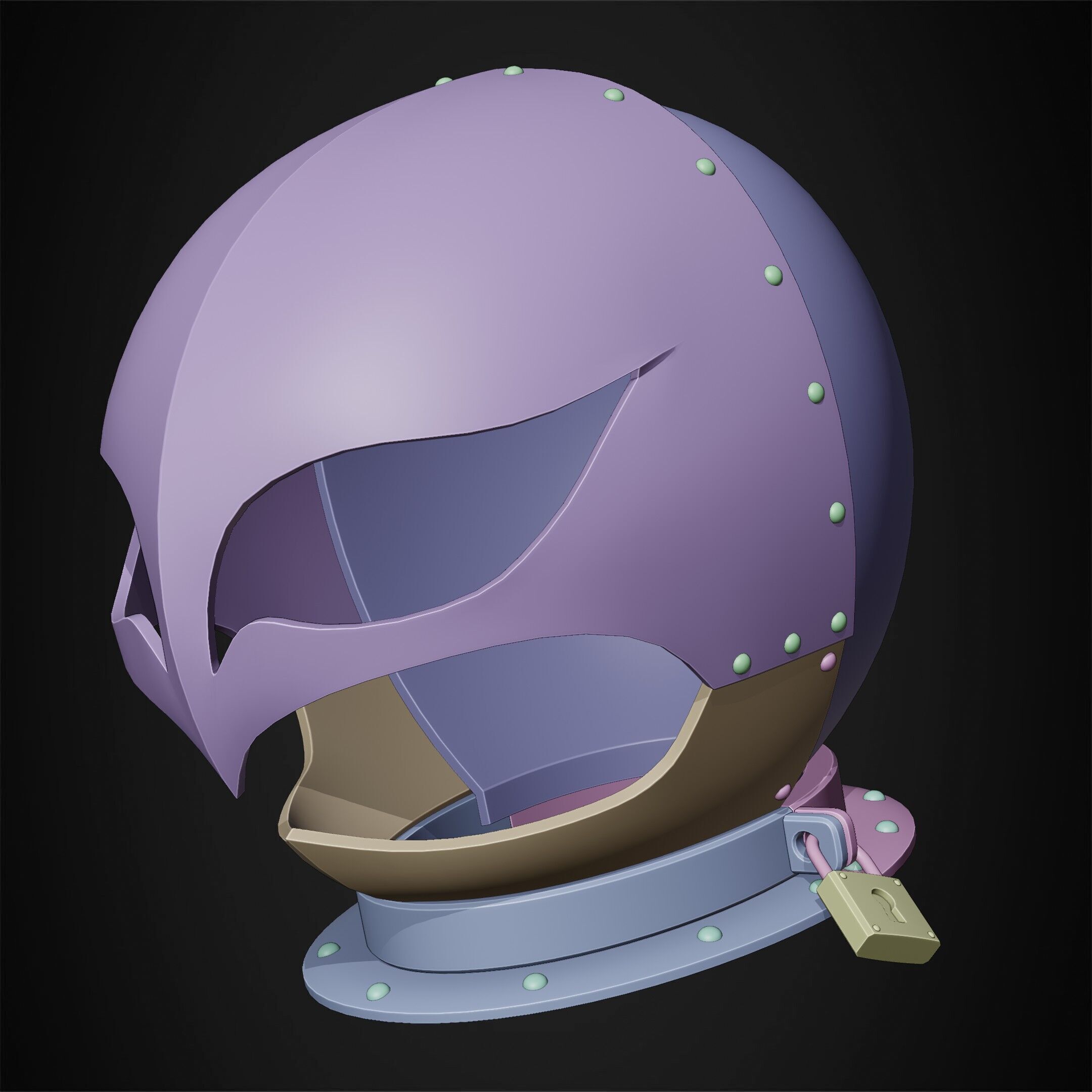 Berserk Griffith Prisoner Helmet for Cosplay 3D model 3D printable ...
