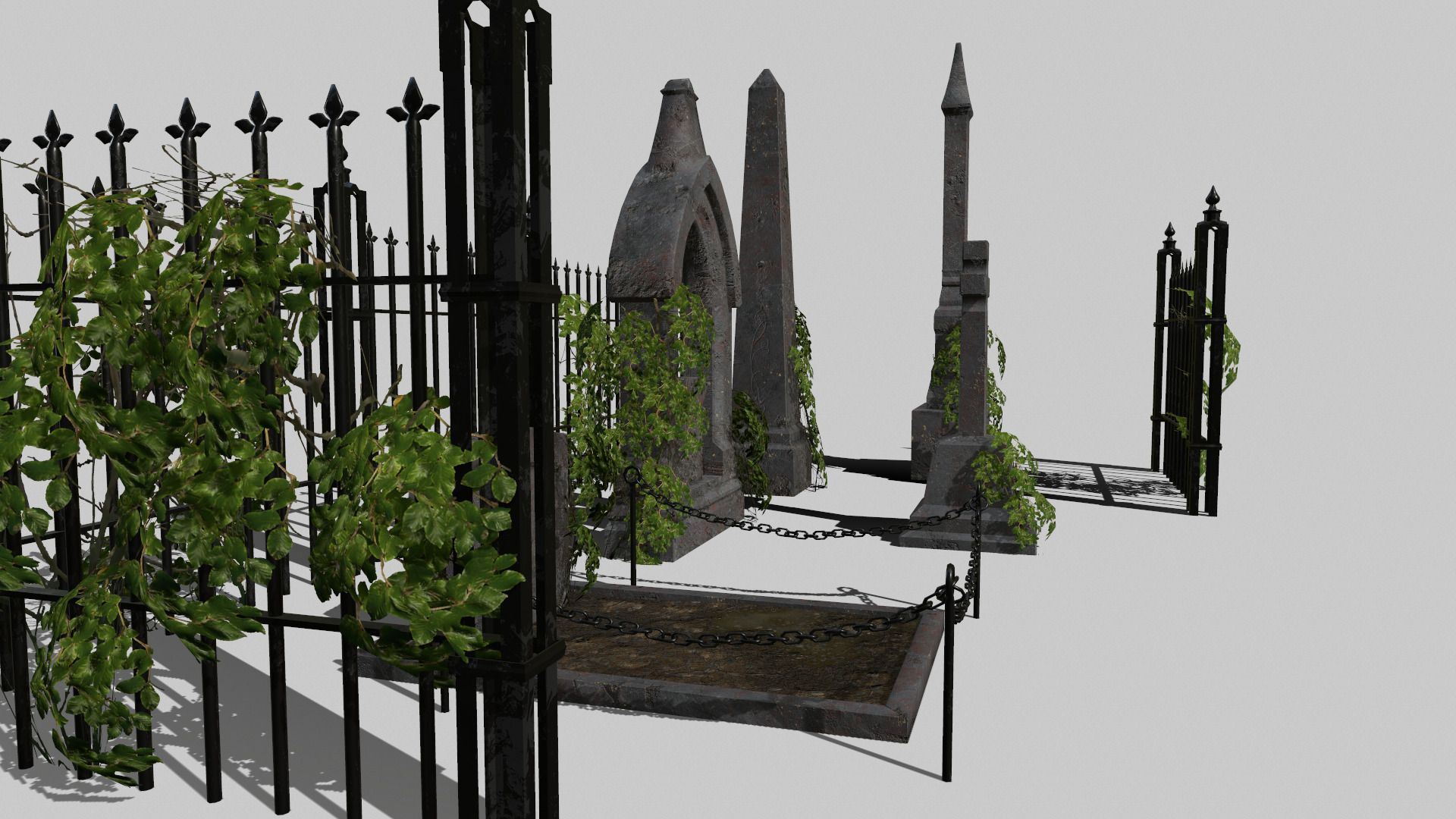 3D model Old Gravestones VR / AR / low-poly | CGTrader