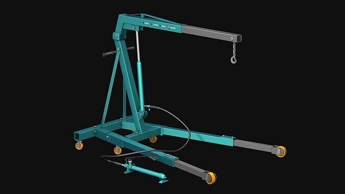 Hydraulic folding crane R2 3D model | CGTrader