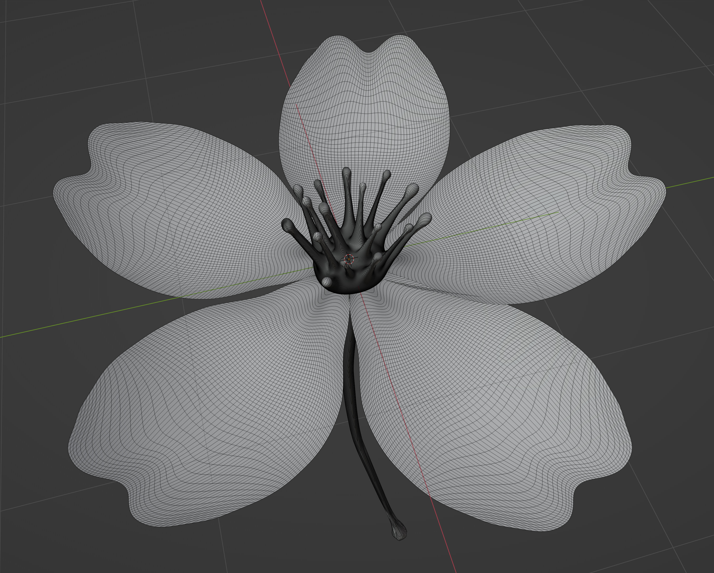 Anime cherry blossom flower free 3D model | CGTrader