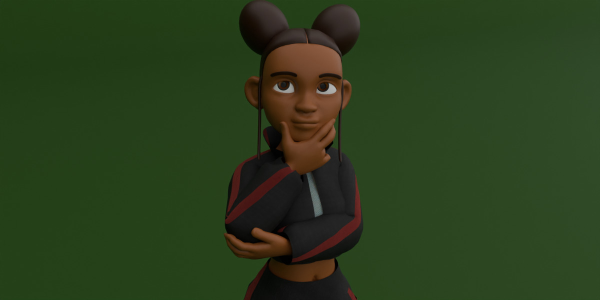 Boitumelo free 3D model rigged | CGTrader