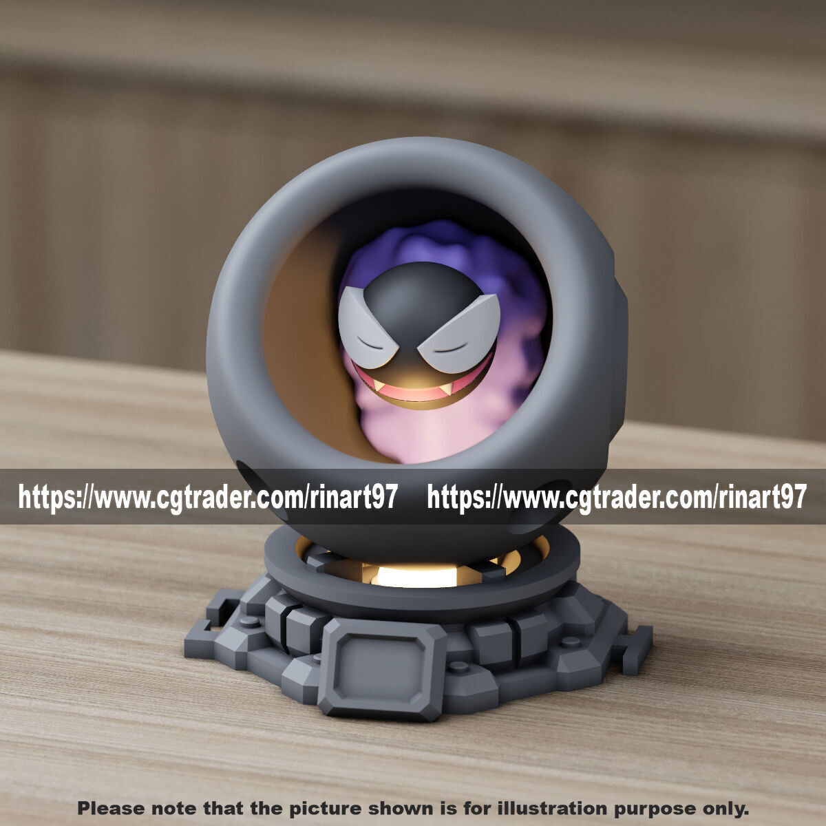 Gastly in healing machine pods from pokemon 3D model 3D printable ...