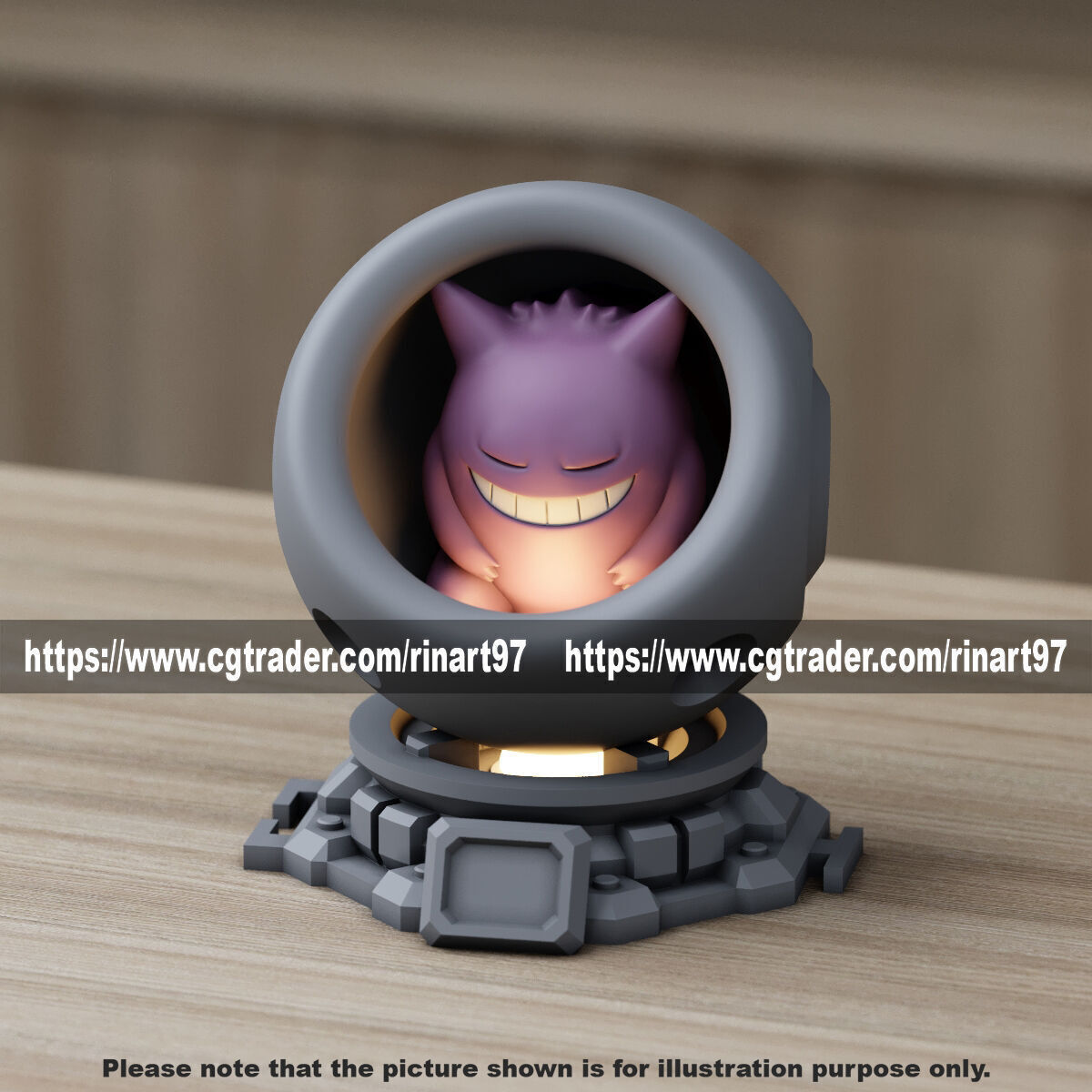 Gengar in healing machine pods from pokemon 3D model 3D printable ...