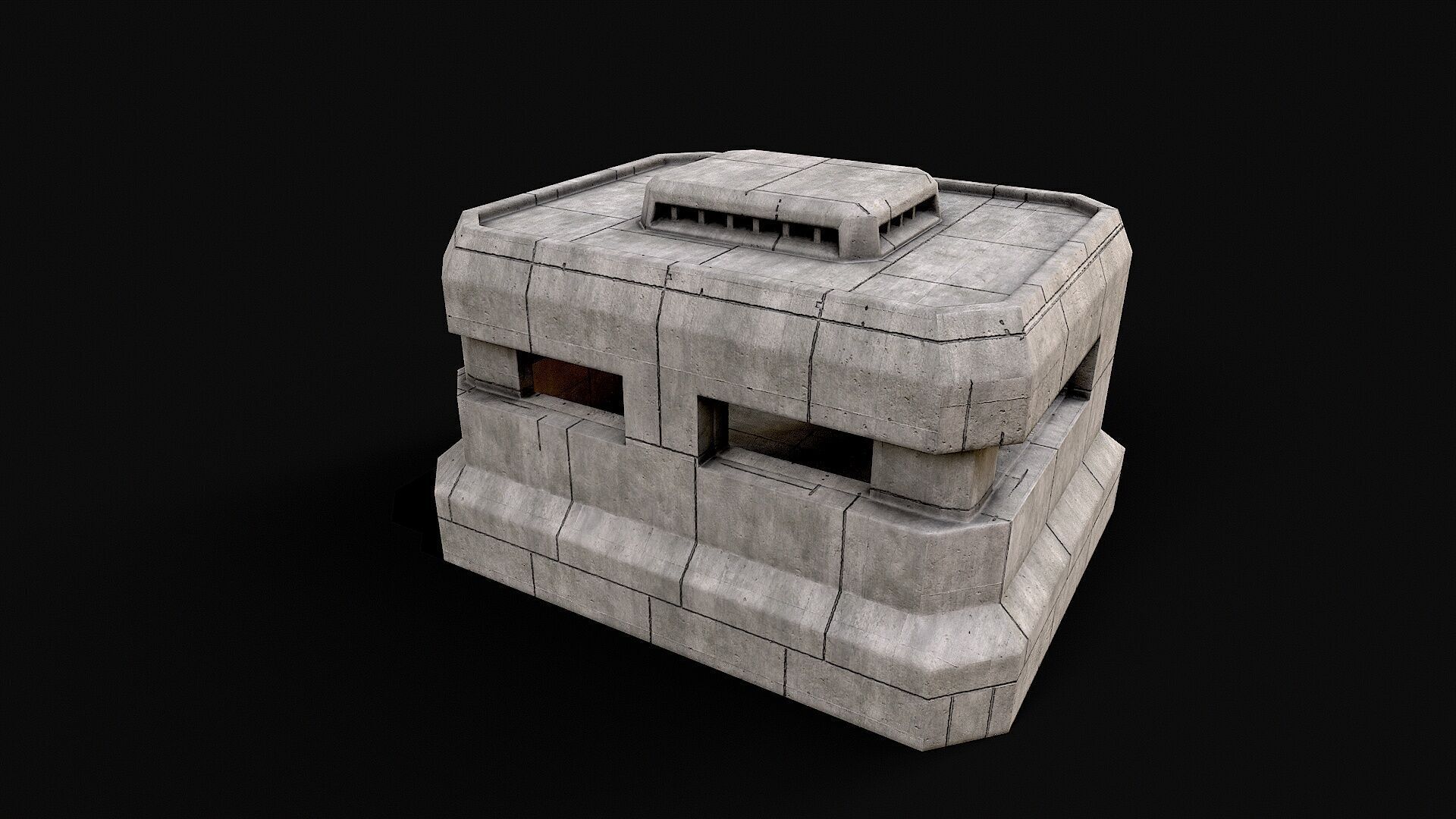 3D model Military Concrete Bunker Base 3 VR / AR / low-poly | CGTrader